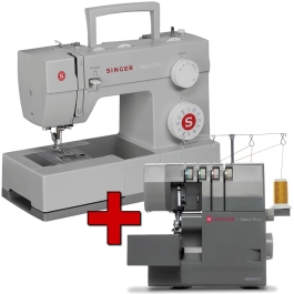 Singer Heavy Duty Sewing Machine and Overlocker Combo
