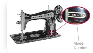 Find sewing machine model number from serial number